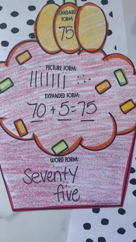 Fall Math Place Value Craft by The Teaching Diva Corner | TPT