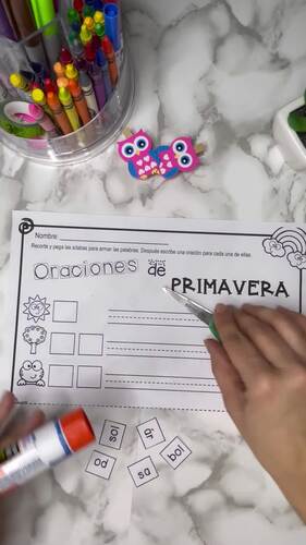 La primavera | Oraciones de Primavera | Silabas | Spring Season in Spanish