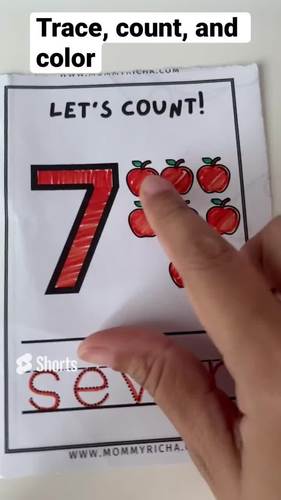 Letter Apple Theme Worksheets- Number Counting- Counting Activities ...