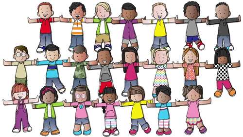 Flat Kidlettes clip art Kids clipart Book Companion clipart GIANT set ...