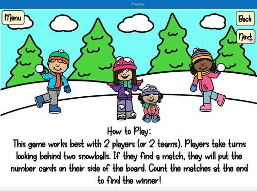 Winter Snowball Match Articulation Memory Game Boom Cards™ Speech Therapy