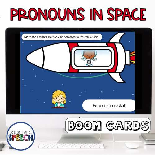 Pronouns in Space Boom Cards | Language | Speech Therapy by GoldieTalks ...