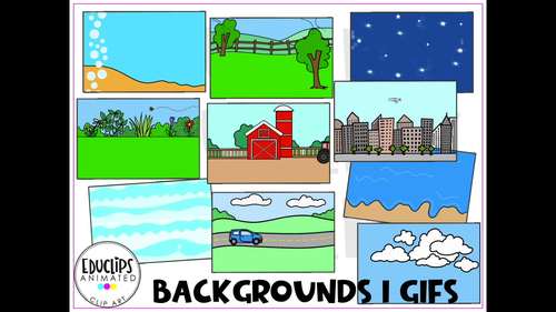 GIFs - Backgrounds Duo Bundle - Animated Images - {Educlips} by Educlips