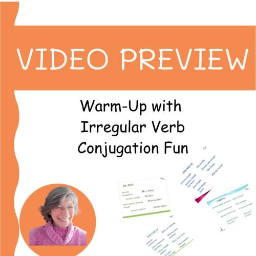 Warm-Up with Irregular Verbs and Conjugation Fun!! by Scaffolding Magic