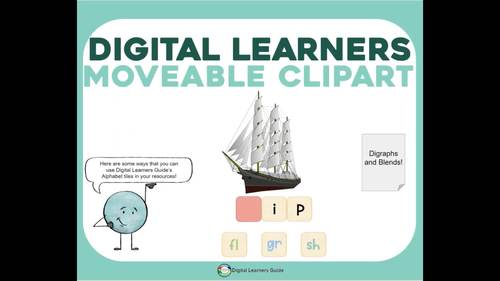MOVABLE CLIPART BUNDLE Moveable Alphabet Digraphs Tiles for PPT or ...