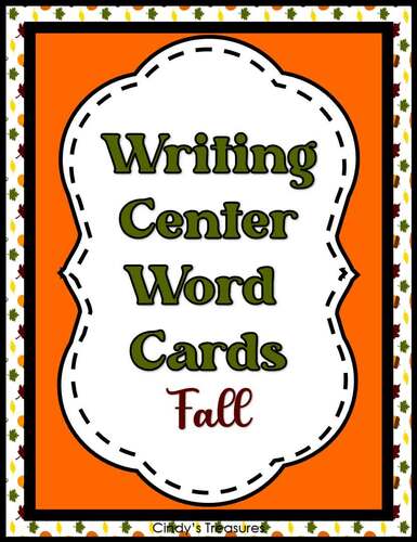Writing Center Word Cards for Fall/Autumn by Cindy's Treasures | TPT