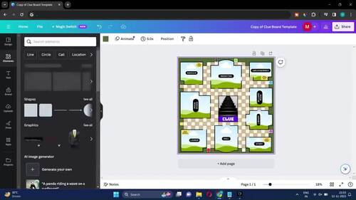Editable Clue Board Game on Canva by Puzzies | TPT