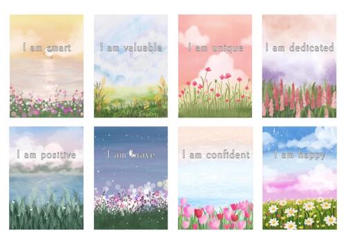 24 Positive Affirmation Cards by The Digivita | TPT