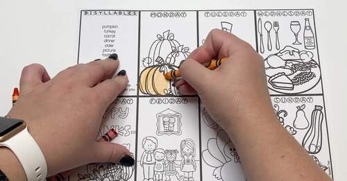 Thanksgiving Apraxia Homework by Speech Tea | TPT