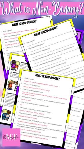 What is Non-Binary Reading Comprehension Worksheets by Metacognitive ...