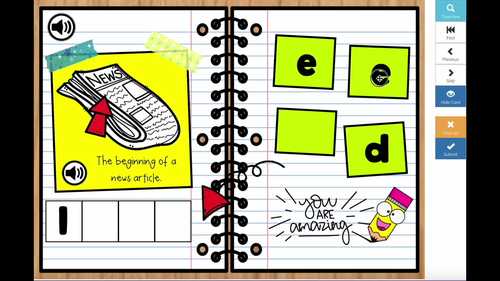 Word Building CVCe Long E BOOM CARDS by Tong Stevens | TPT