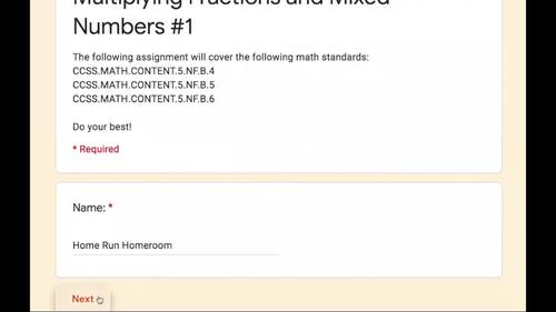 Multiplying Fractions & Mixed Numbers Google Classroom™ 4 Pack {5.NF.4 ...