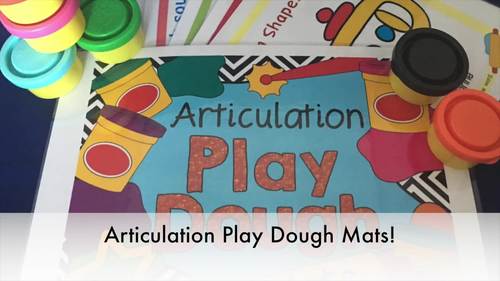 Interactive Articulation Play Dough Mats PDF & BOOM Deck for speech therapy