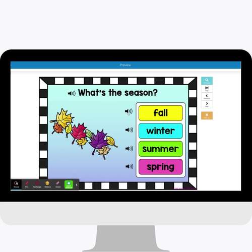 Seasons Boom Cards™️ AUDIO by Sprinkle it with French | TPT