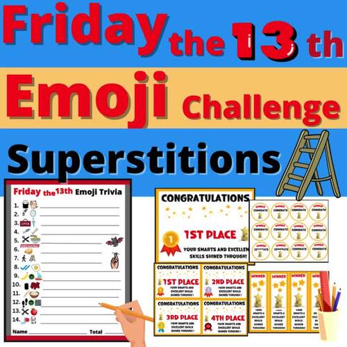 Friday the 13th Emoji Game Activities Trivia Group Activities No Prep