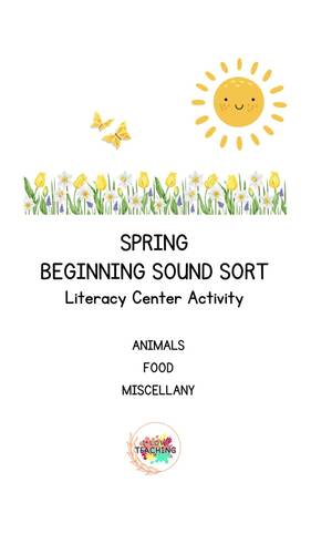 Spring beginning sound sort by I love teaching 1995 | TPT