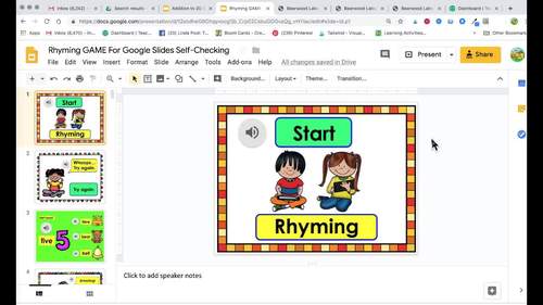 Interactive Digital Games Google Slides Bundle K/1 With SOUND Distance ...