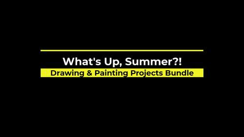 WHAT'S UP SUMMER BUNDLE | 3 Directed Drawing & Watercolor Painting Art ...