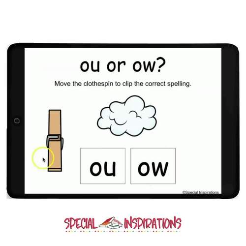 ou and ow Diphthong Task Cards | Print & Digital | Google Slides™