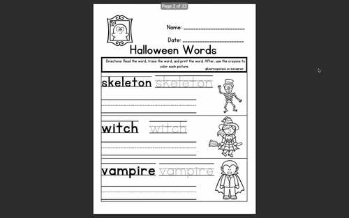 Halloween No Prep Worksheets - PreK, Kindergarten, TK, UTK, First