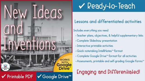 New Ideas and Inventions of the 19th Century United States History Unit