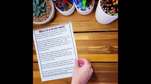 Native American Heritage Writing Craft Activities | Indigenous Totem ...