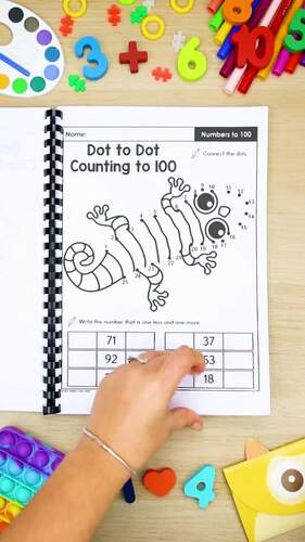 Unit 3: Counting to 100 Kindergarten Math Worksheets by My Nerdy Teacher