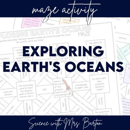 Earth's Hydrosphere - Exploring Earth's Oceans Maze Activity | TPT