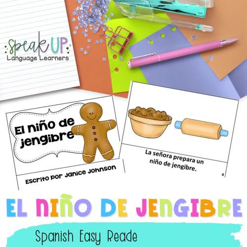El hombre - niño de jengibre Spanish Fairy Tale Reader Easy Beginning ...