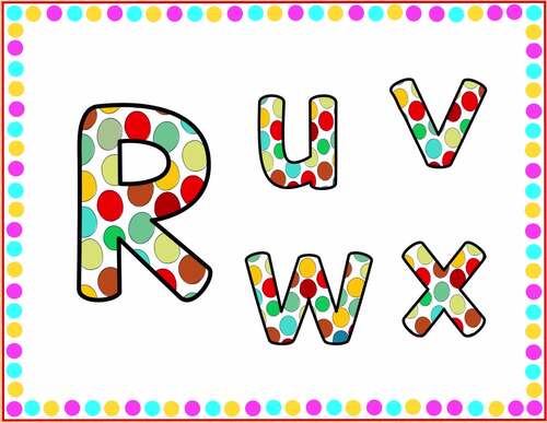 Printable Autumn Bulletin Board Letters, Spring Large Alphabet Letters