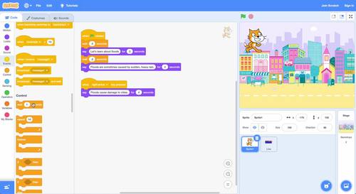 STEAM: Natural Disasters Scratch Coding Project by Miss Martin on the Go