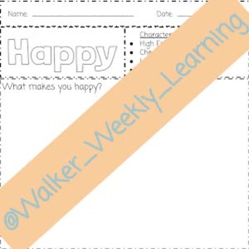 "My Emotions" Booklet by Walker Weekly Learning | TPT