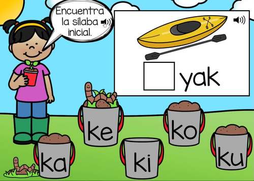 BOOM Cards Sílabas iniciales con la letra k- ka, ke, ki, ko, ku | TPT