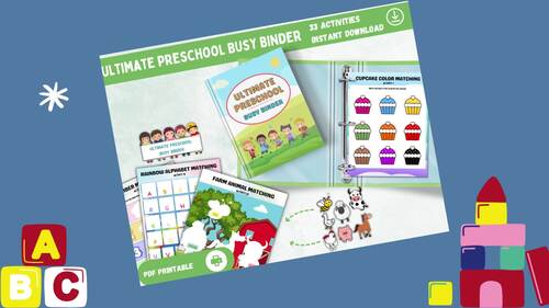 preschool printable activities| preschool busy binder|Homeschool resources