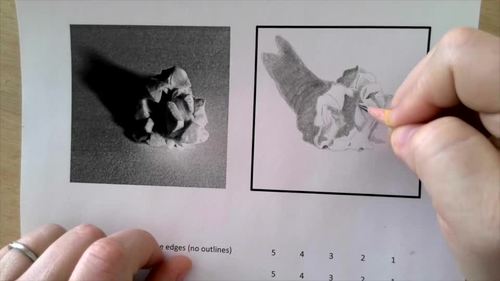 High School Art Lesson. Popcorn Reverse Drawing Lesson with Video