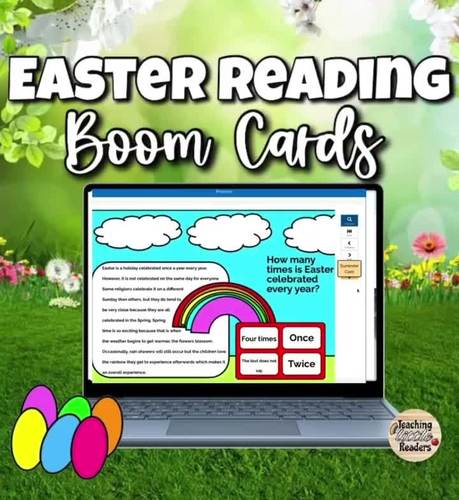 Easter Spring Reading Comprehension Boom Cards | Printable & Digital