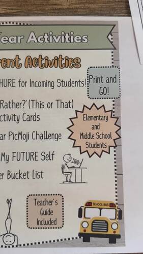 End-of-Year Bundle of Activities-Creative Writing-Crafts-Task Cards-Puzzle