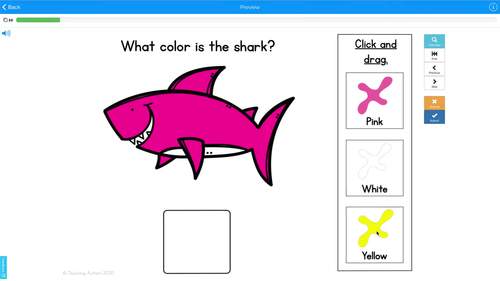 Shark Color Matching | Math Boom Cards by Teaching Autism | TPT
