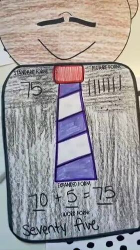 Martin Luther King Jr Math Place Value Craft by The Teaching Diva Corner