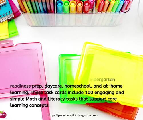 EASTER 100 ACTIVITY MATH LITERACY TASK CARD by RFTS-Preschool | TPT