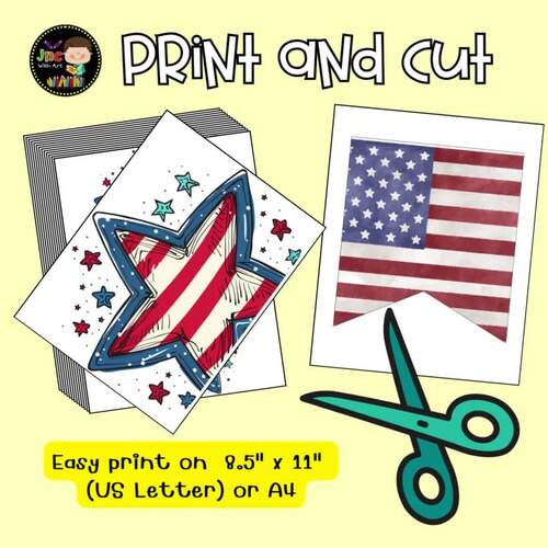 Patriotic 4th of July Bulletin Board Kit Independence Day Classroom Decor