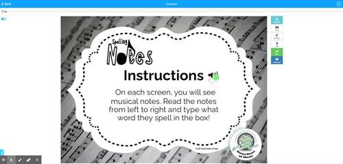 Bass Clef Spelling Notes 3-Letter Words Boom Cards Distance Learning