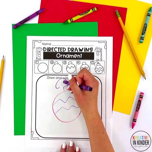 December Christmas Directed Drawings Writing Activities by Kreative in ...