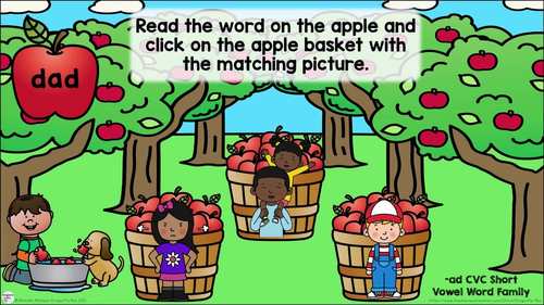 ad CVC Word Family Blending Phonics Game for PowerPoint™ Google™ Boom ...