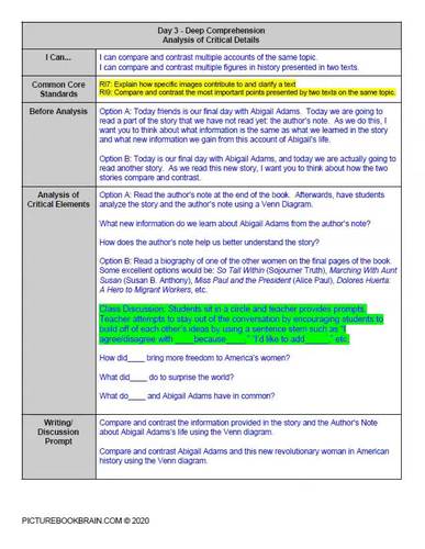 Leave It to Abigail by Barb Rosenstock Lesson Plan and Google Activities