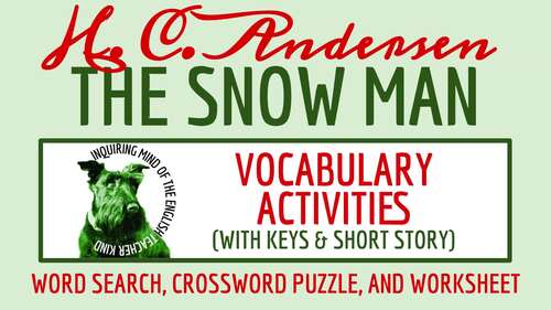 "The Snow Man" Vocabulary Games | Winter Holiday Fiction | Christmas ...