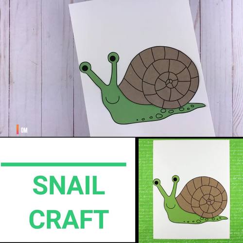 Snail Craft - Spring Craft and Snail Coloring Page by Non-Toy Gifts