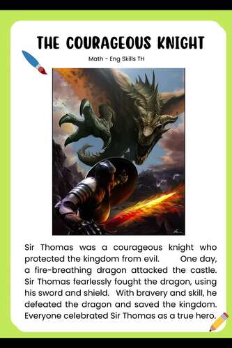 The Courageous Knight Reading and Listening Comprehension by Masnie