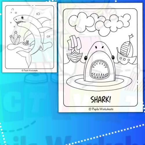 Shark Coloring Pages - Printable Shark Coloring Sheets - Sea Animal ...