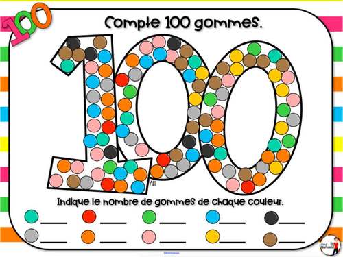 Les 100 jours d'école (GRATUIT) by Prof Numeric | TPT